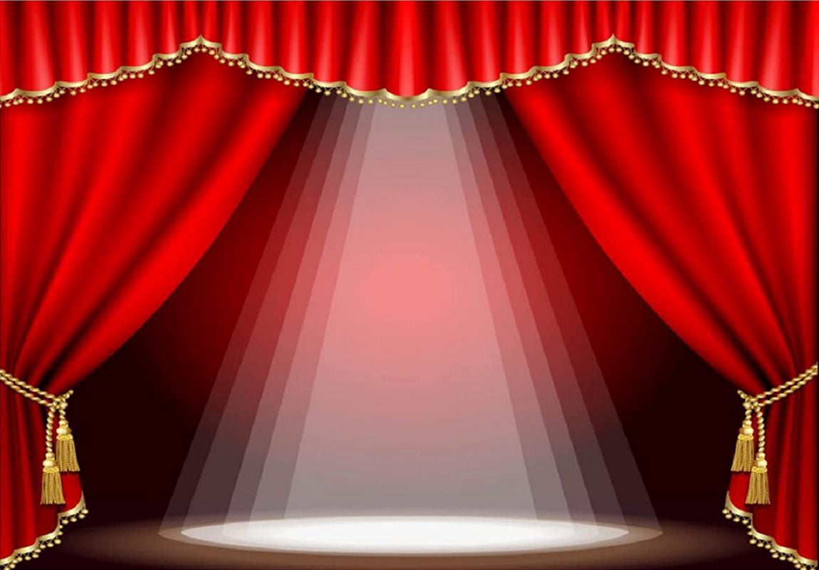 Luxury Stage Spotlight Concert Live Background Custom Birthday Backdrop ...