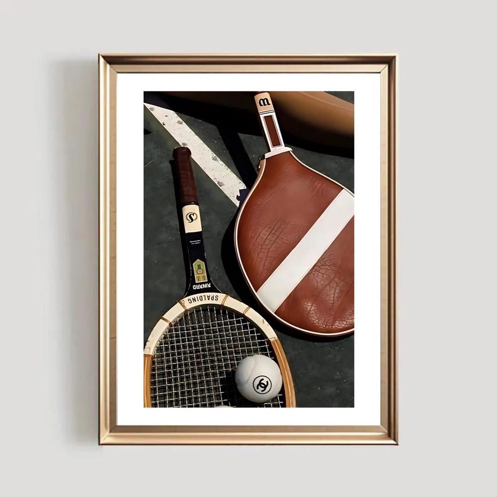 Luxury Tennis Poster, Luxurious Tennis Print, Tennis Racket Poster ...