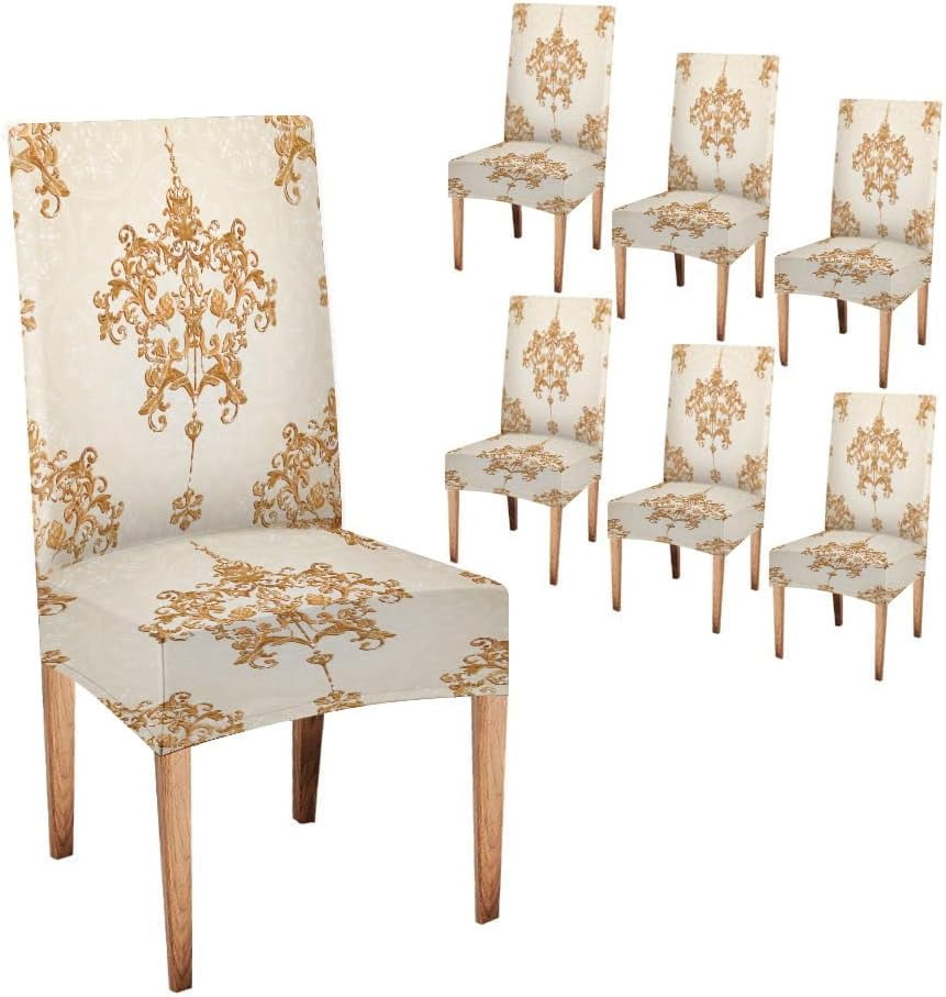 Luxury Texture Fabric Pattern Baroque Damask Chair Covers Floral ...