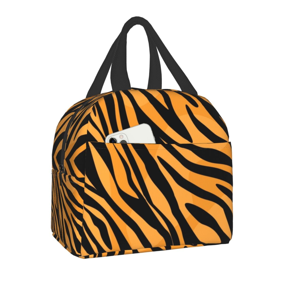 Luxury Tiger Leopard Fur Print Lunch Bag Men Women Warm Cooler ...