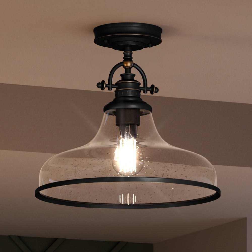 Luxury Traditional Indoor Ceiling Light, 12.50''H x 13.50''W, with ...