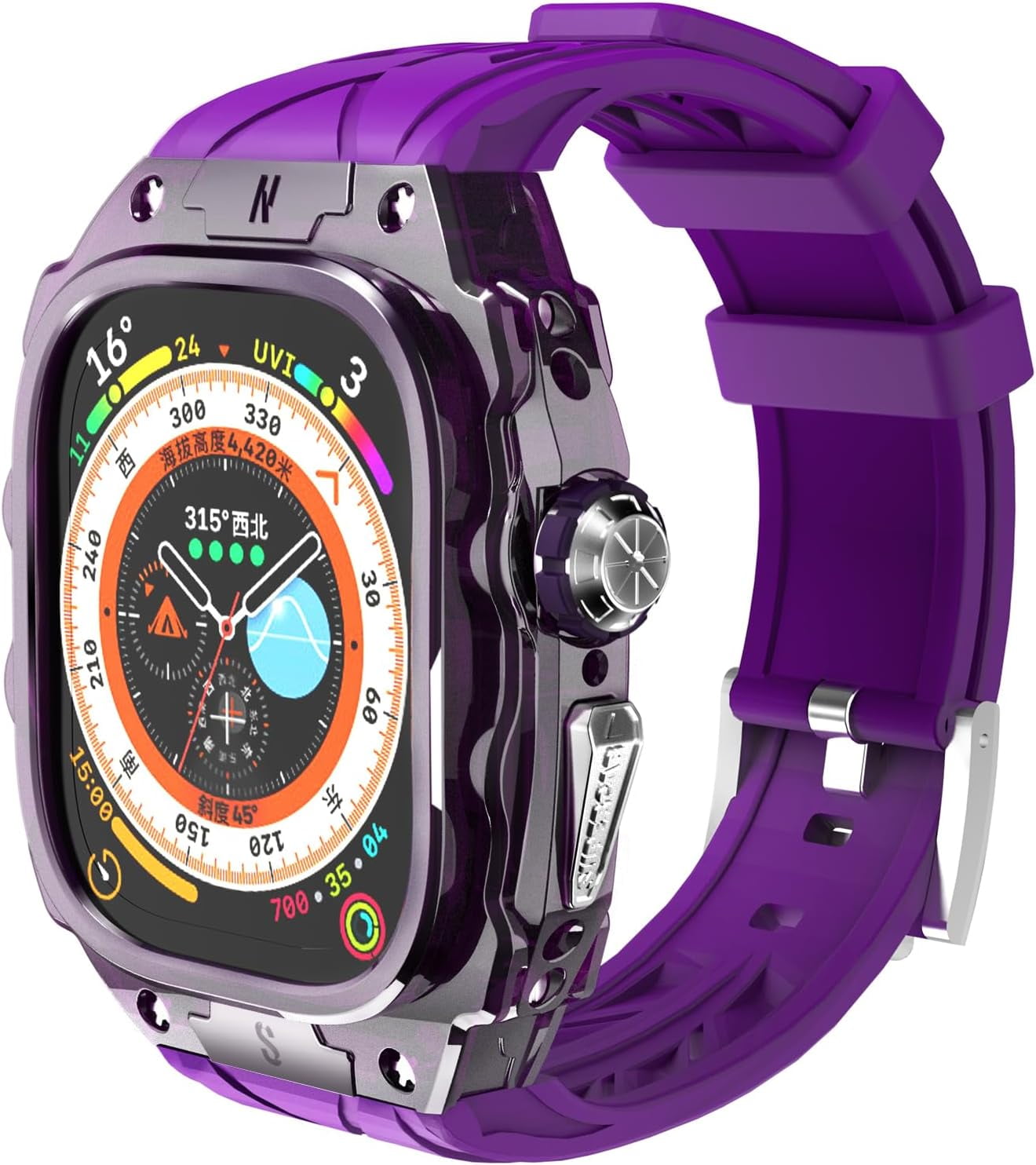 Luxury Translucent Smartwatch Case for Apple Watch Ultra 49mm, Fully ...