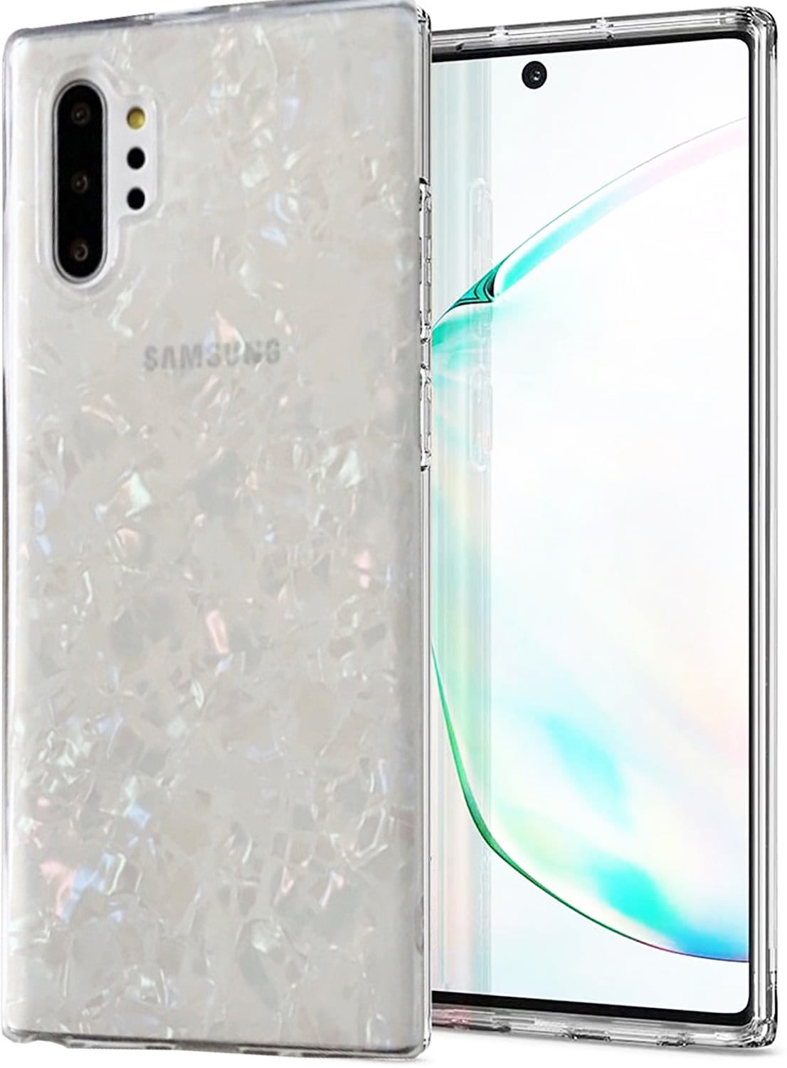 Luxury Transparent Shiny Conch Pearly-Lustre Pattern Slim Soft TPU ...