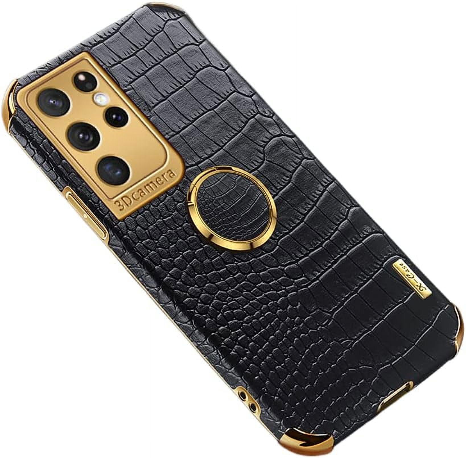Luxury Trend Crocodile Pattern TPU Phone case with Metal Ring Bracket ...