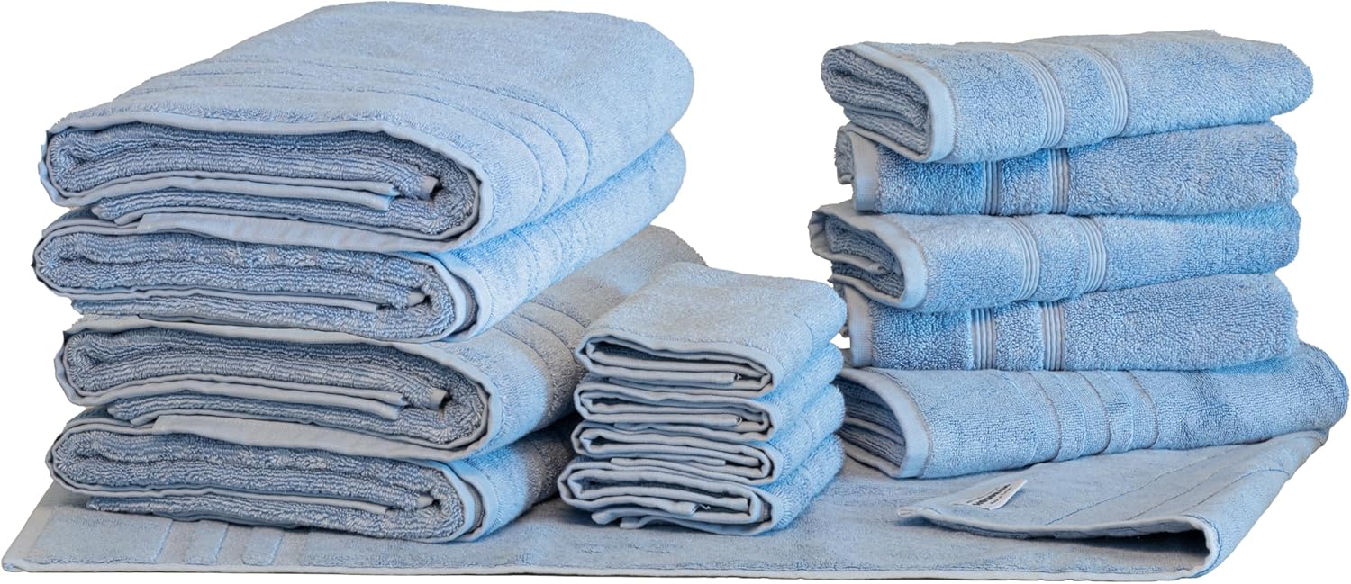 Luxury Turkish 14pc Deluxe Bath Bundle Body Hand Face Towel and Mat ...