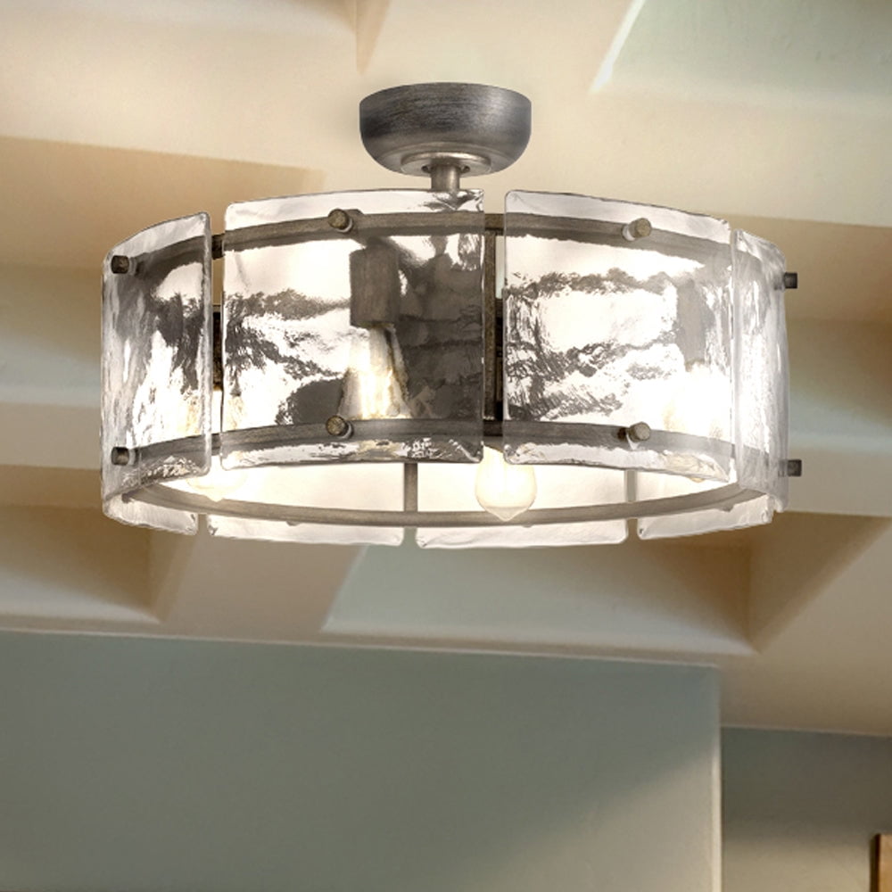 Luxury Tuscan Ceiling Fan, Large Size: 9.75''H x 24.25''W, with Tudor ...