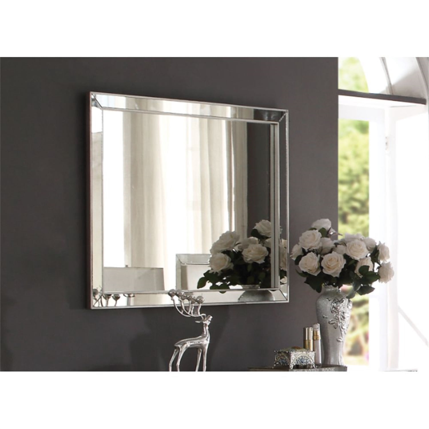 Luxury Vanity Mirror, Hanging Mirror with Rectangular Framed Make Up ...