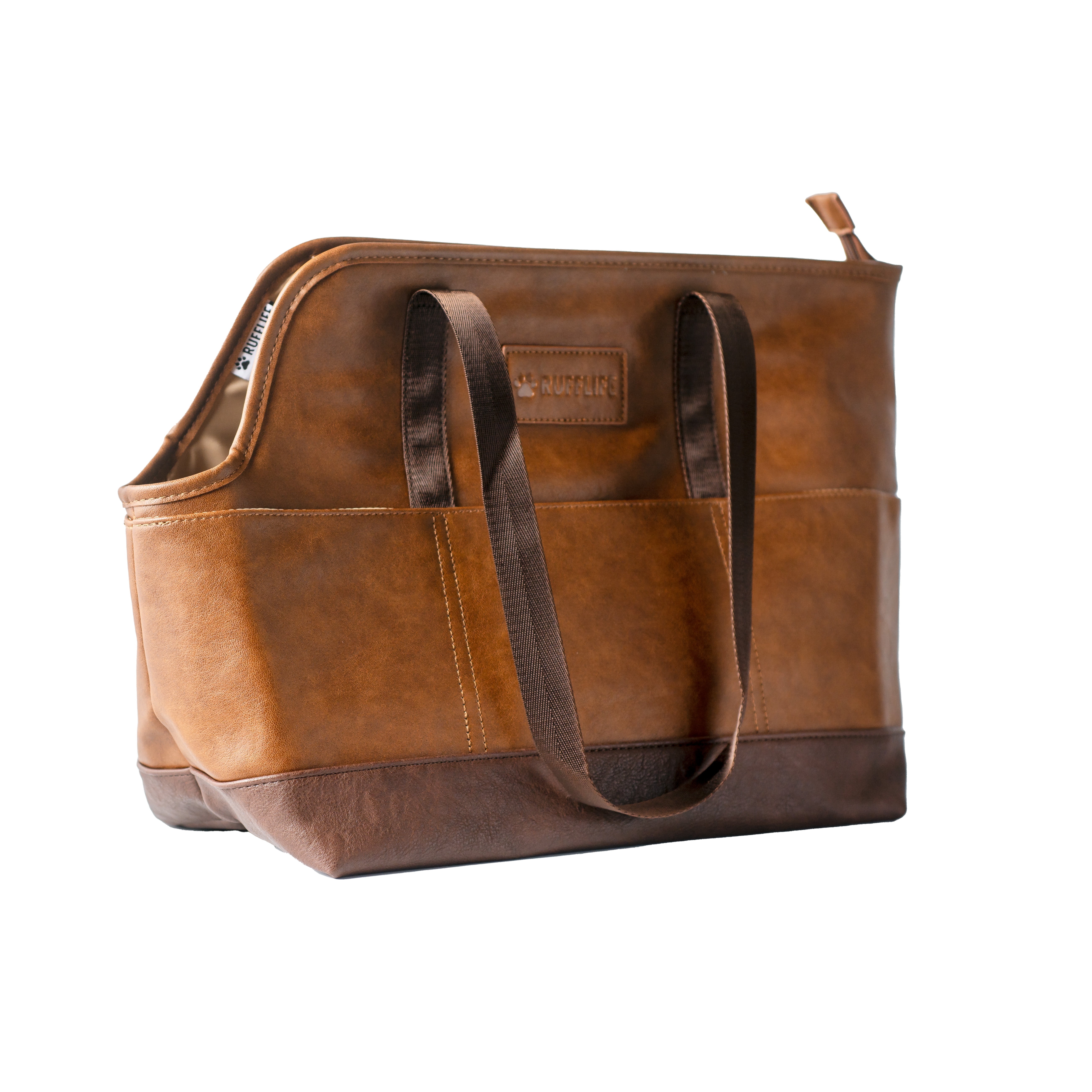 Luxury Vegan Leather Dog Carrier Purse with Comfort Cushion & Multiple ...