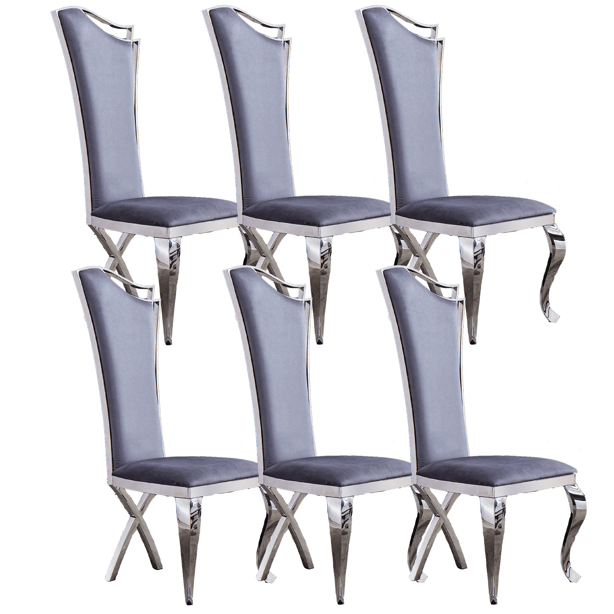 Luxury Velvet Dining Chairs, Modern Dining Chair with Stainless Metal ...