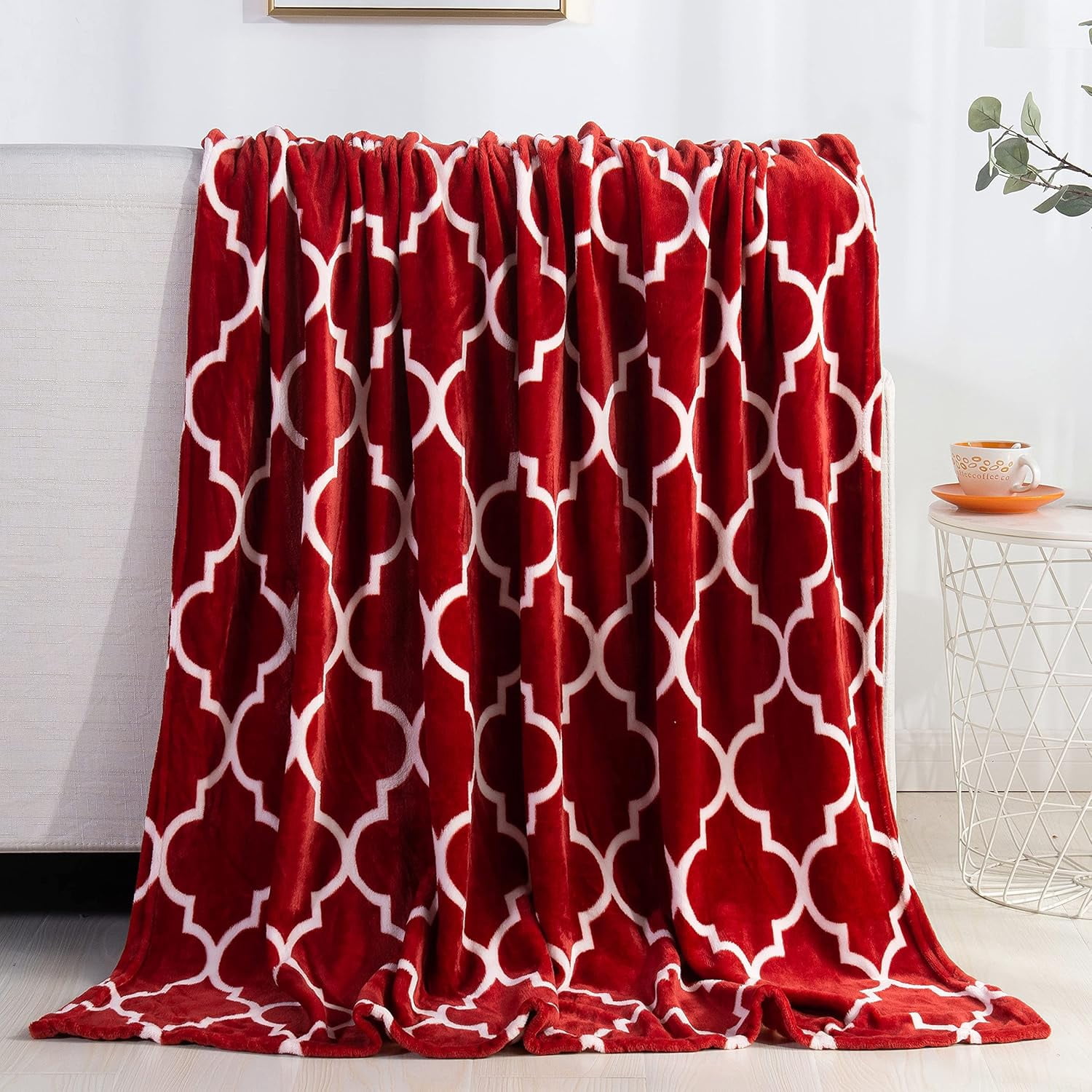 Luxury Velvet Super Soft Light Weight Blanket Prints Fleece Year Round ...