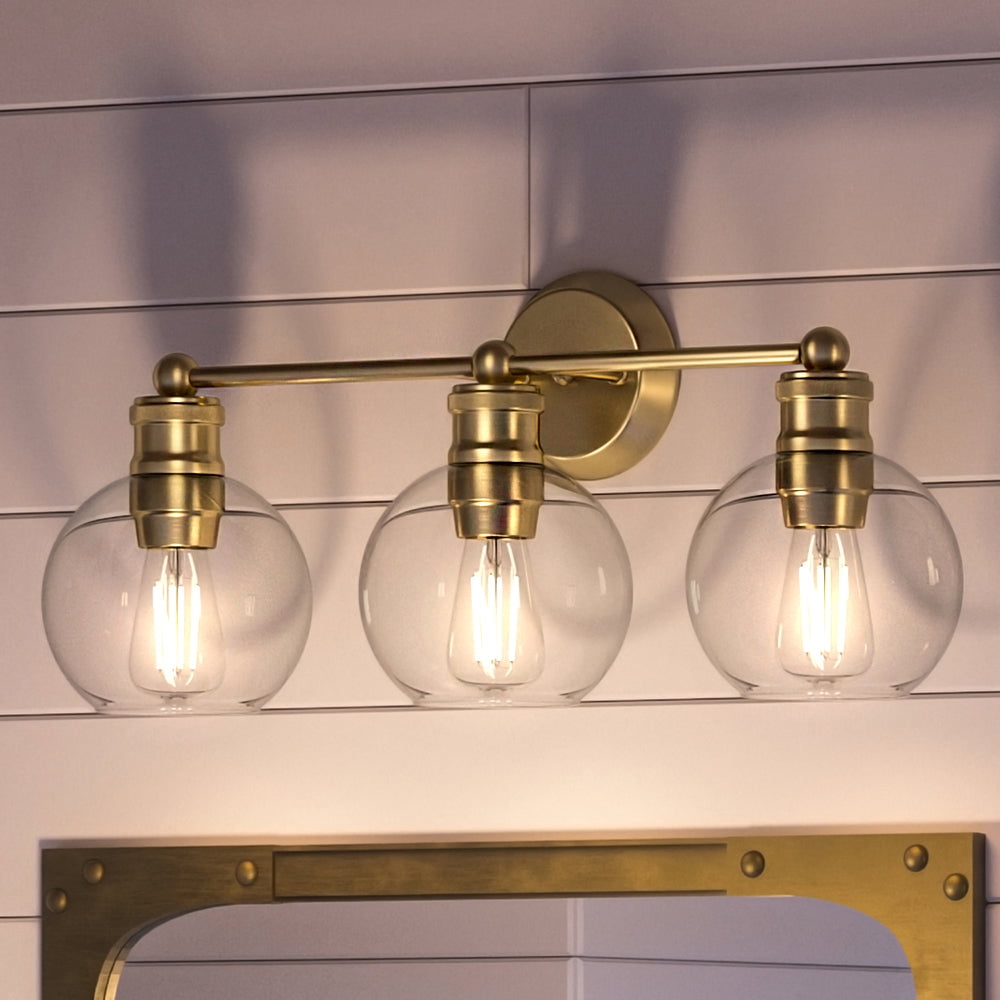 Luxury Vintage Bath Light, 10.875H x 24.5W, with Americana Style, Olde ...