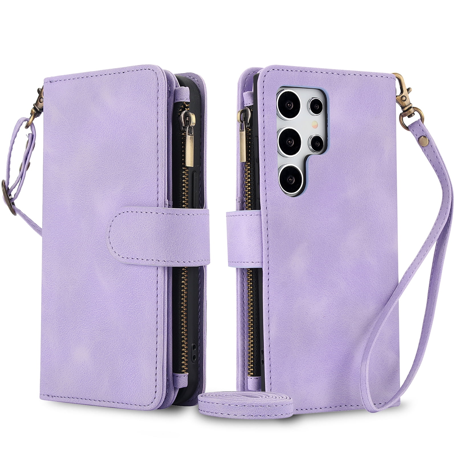 Luxury Wallet Multi Card Flip Magnetic Zipper Leather Case For Samsung ...