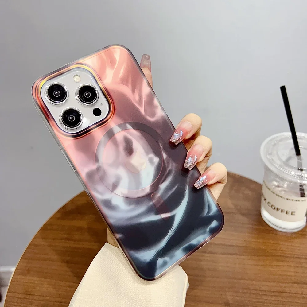 Luxury Watercolor Gradient Slim PC Case for iPhone 16 15 Pro Max ...