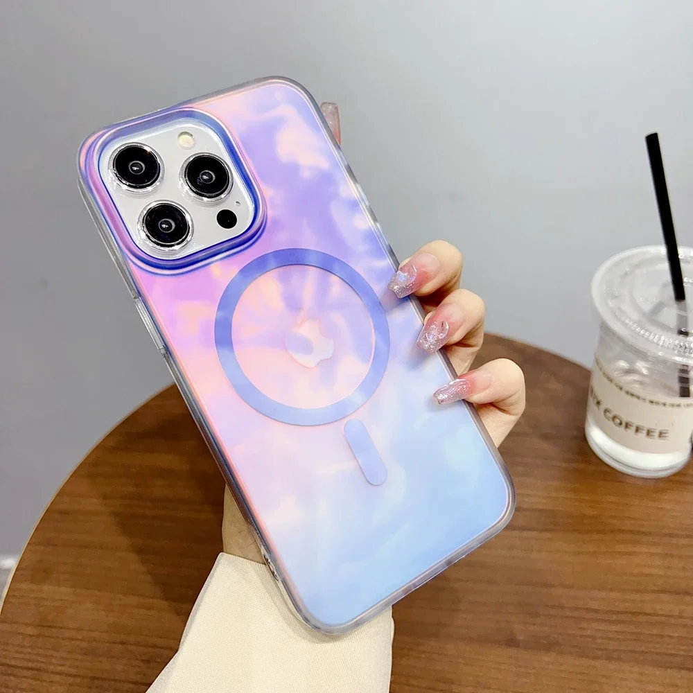 Luxury Watercolor Gradient Slim PC Case for iPhone 16 15 Pro Max ...