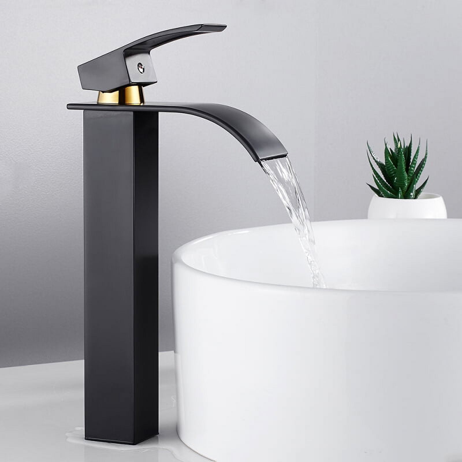 Luxury Waterfall Bathroom Counter Top Basin Mixer Tap Taps Sink Tall ...