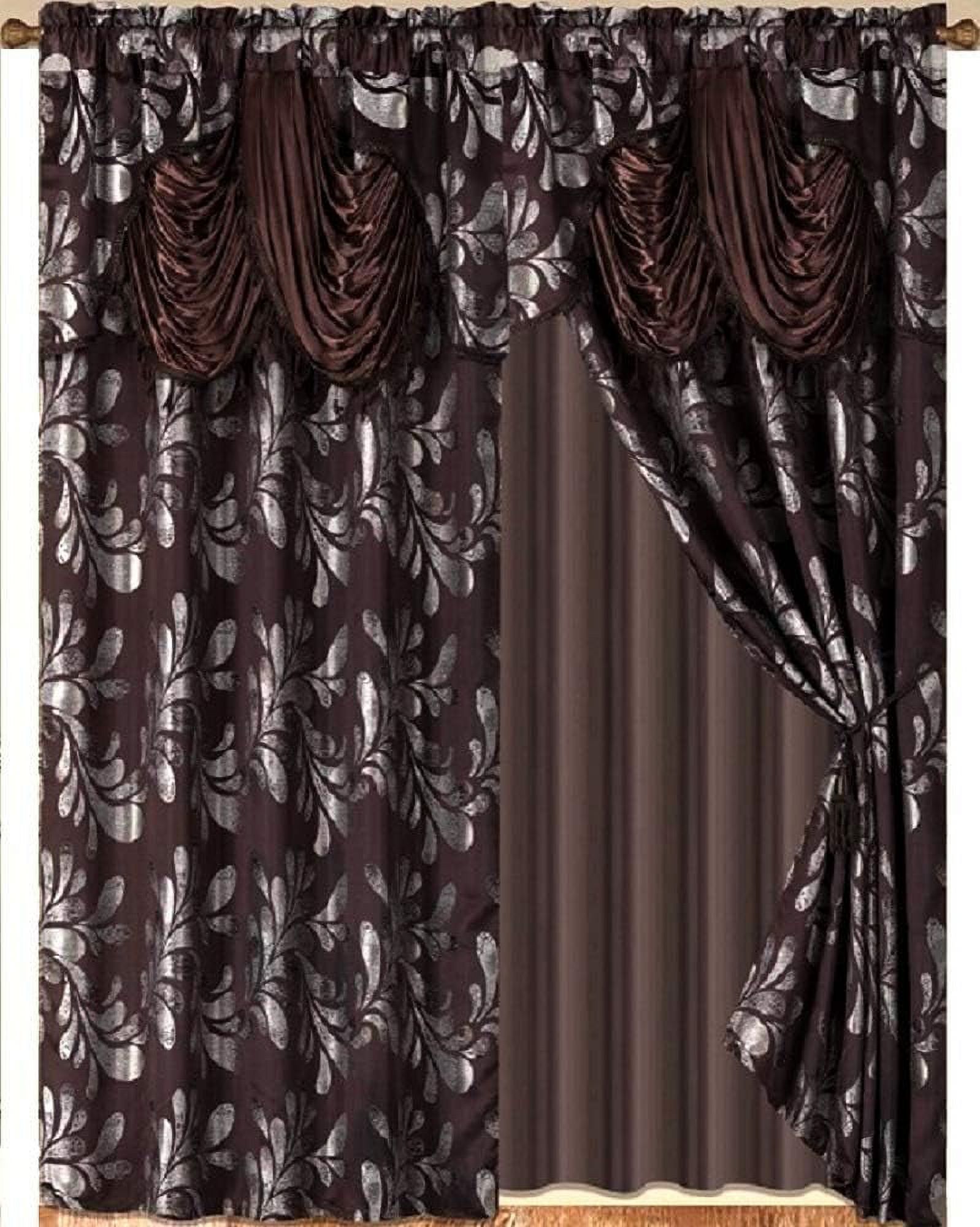 Luxury Window Panels with Backing, Valance and tie Backs- Design 4018 ...