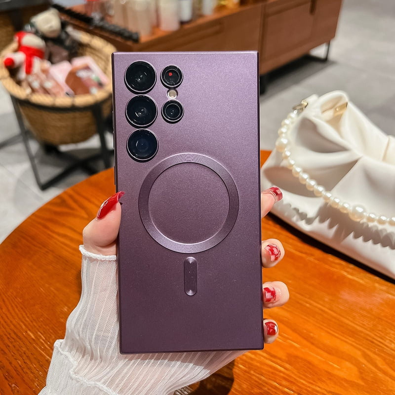 Luxury Wireless Charging Magsafe Case For Samsung Galaxy S24 S23 S22 S21 S20 Ultra FE Plus Note ...