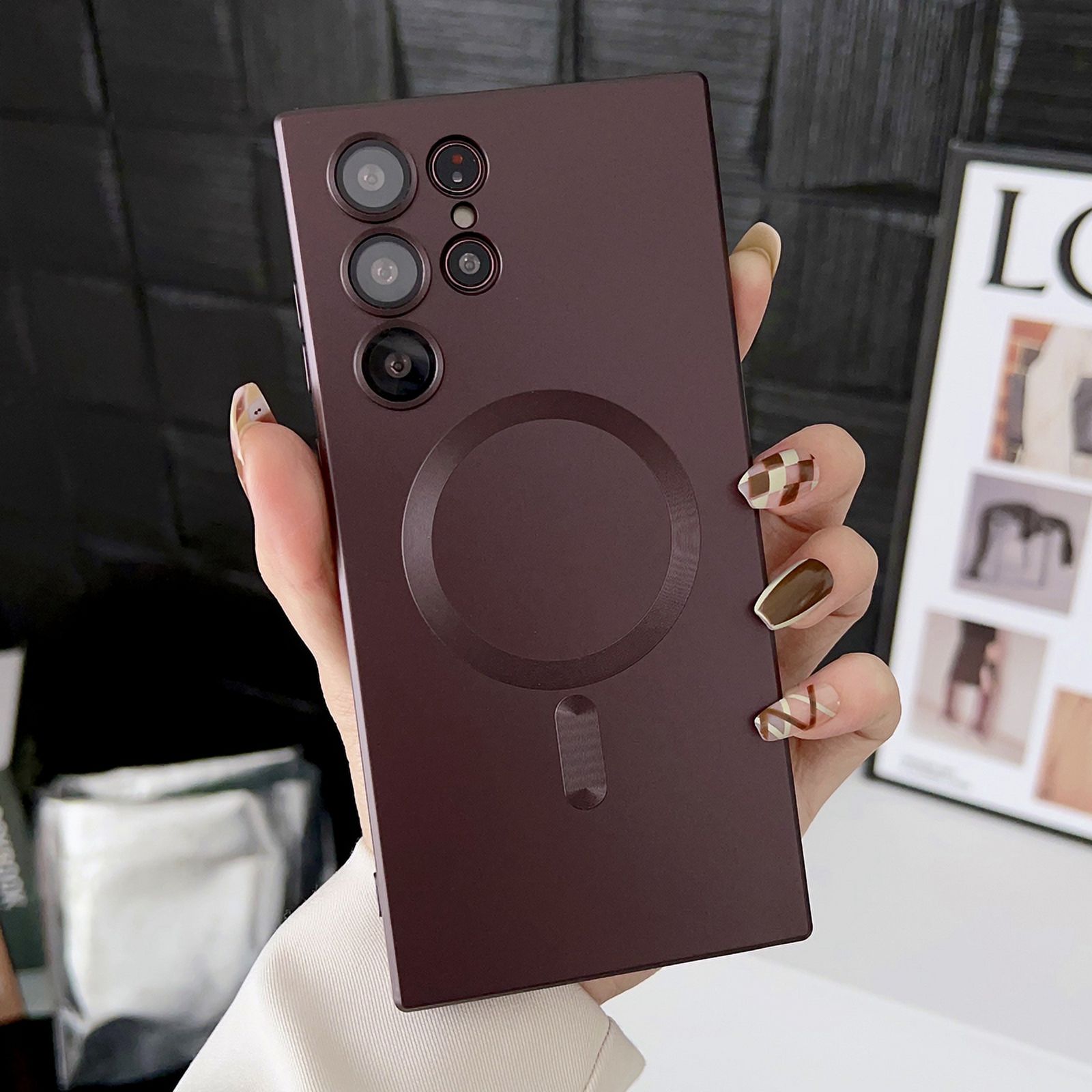 Luxury Wireless Charging Magsafe Case For Samsung Galaxy S24 S23 S22 S21 S20 Ultra FE Plus Note ...