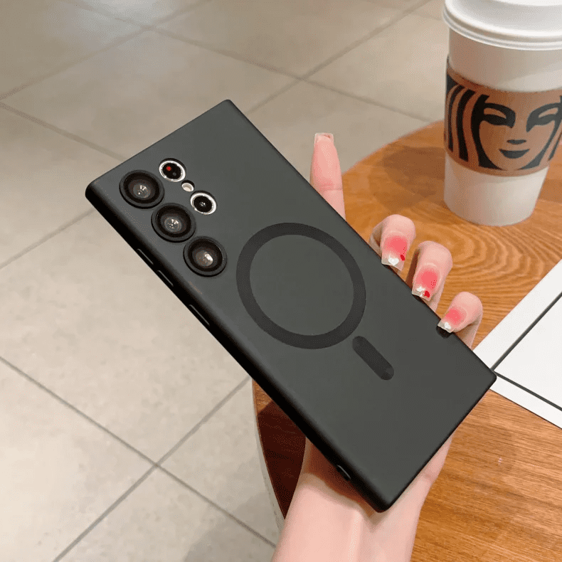 Luxury Wireless Charging Soft Silicone For Magsafe Case For Samsung Galaxy S22 S21 S23 S24 Ultra ...