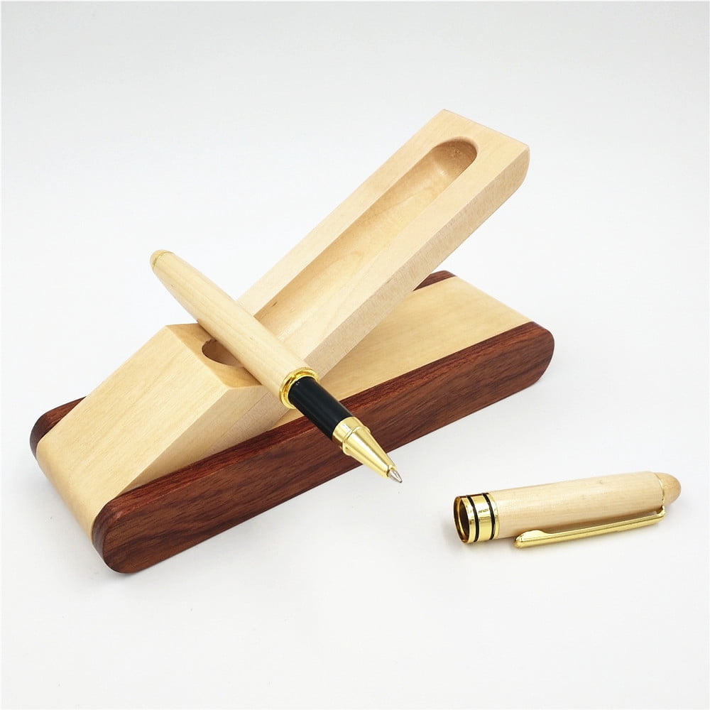 Luxury Wooden signing pen Gift Set With Business Pen Case Display ...