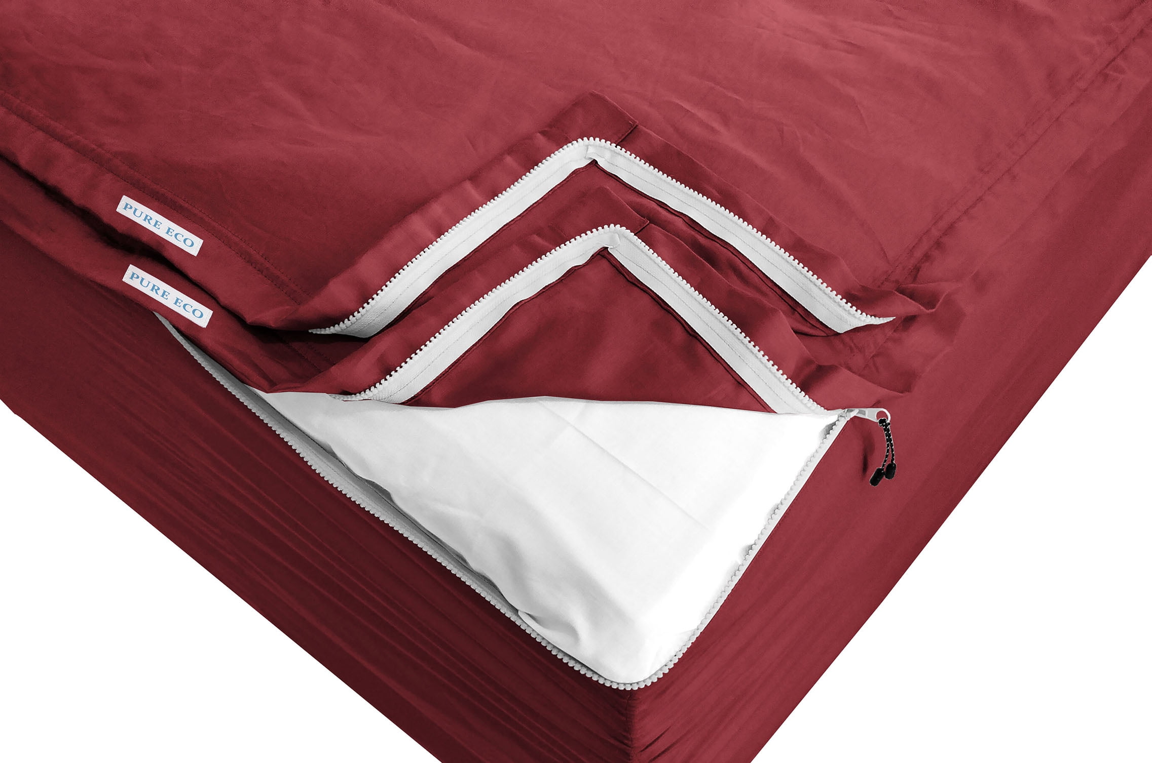 Luxury Zip-On Sheets - Includes 1 Fitted Sheet Base & 2 Zip-On Sheets ...