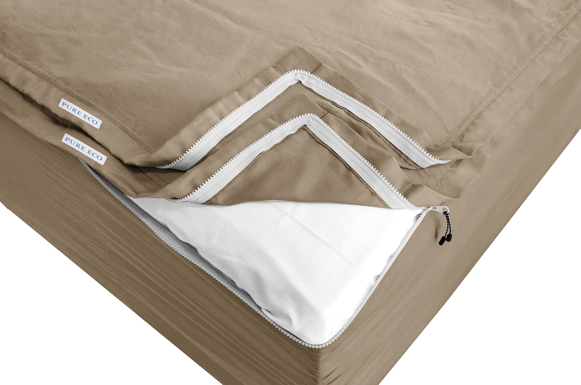 Luxury Zip-On Sheets - Includes 1 Fitted Sheet Base & 2 Zip-On Sheets ...