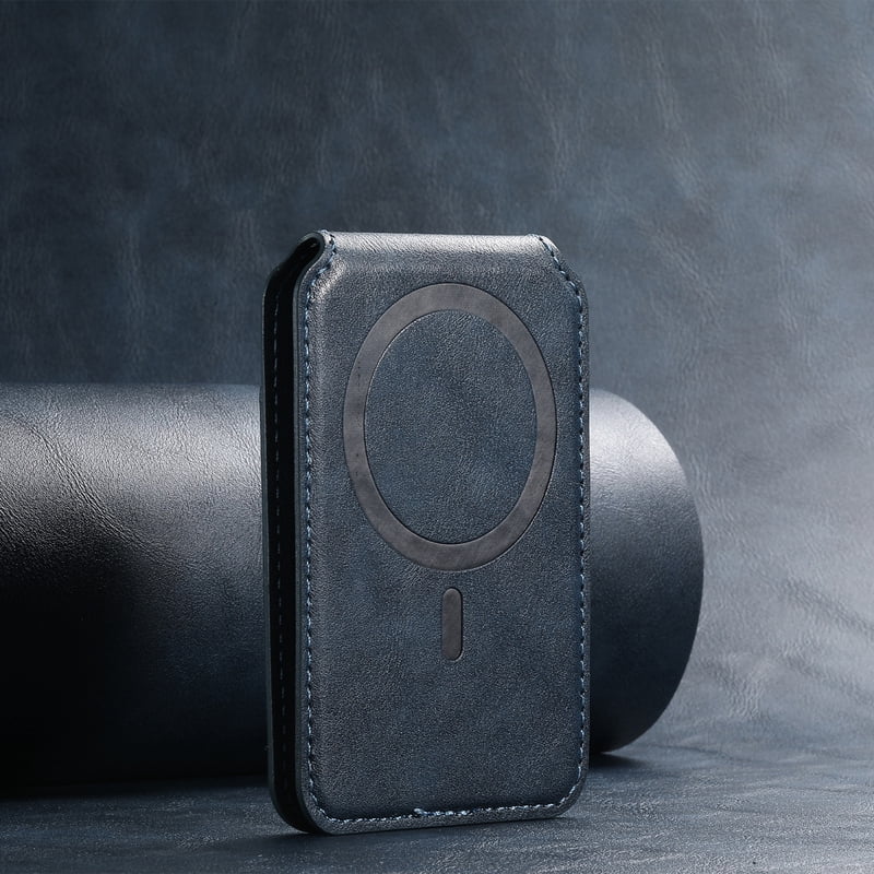 Luxury leather cellphone MagSafe magnetic card holder for iPhone 14 11 ...