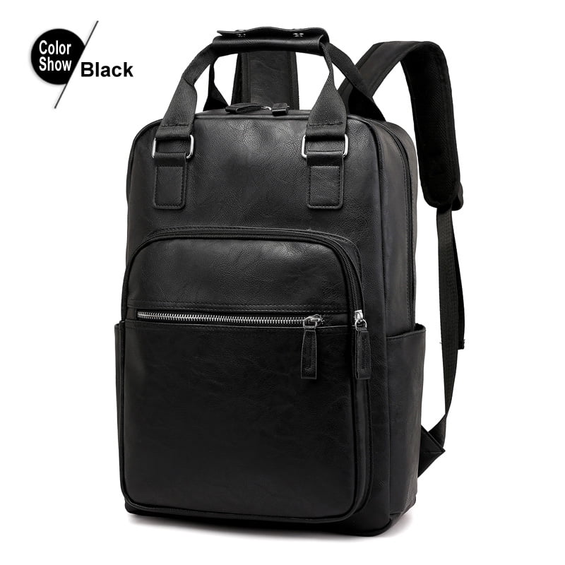 Luxury men's backpacks pu leather business man bag new designer laptop ...