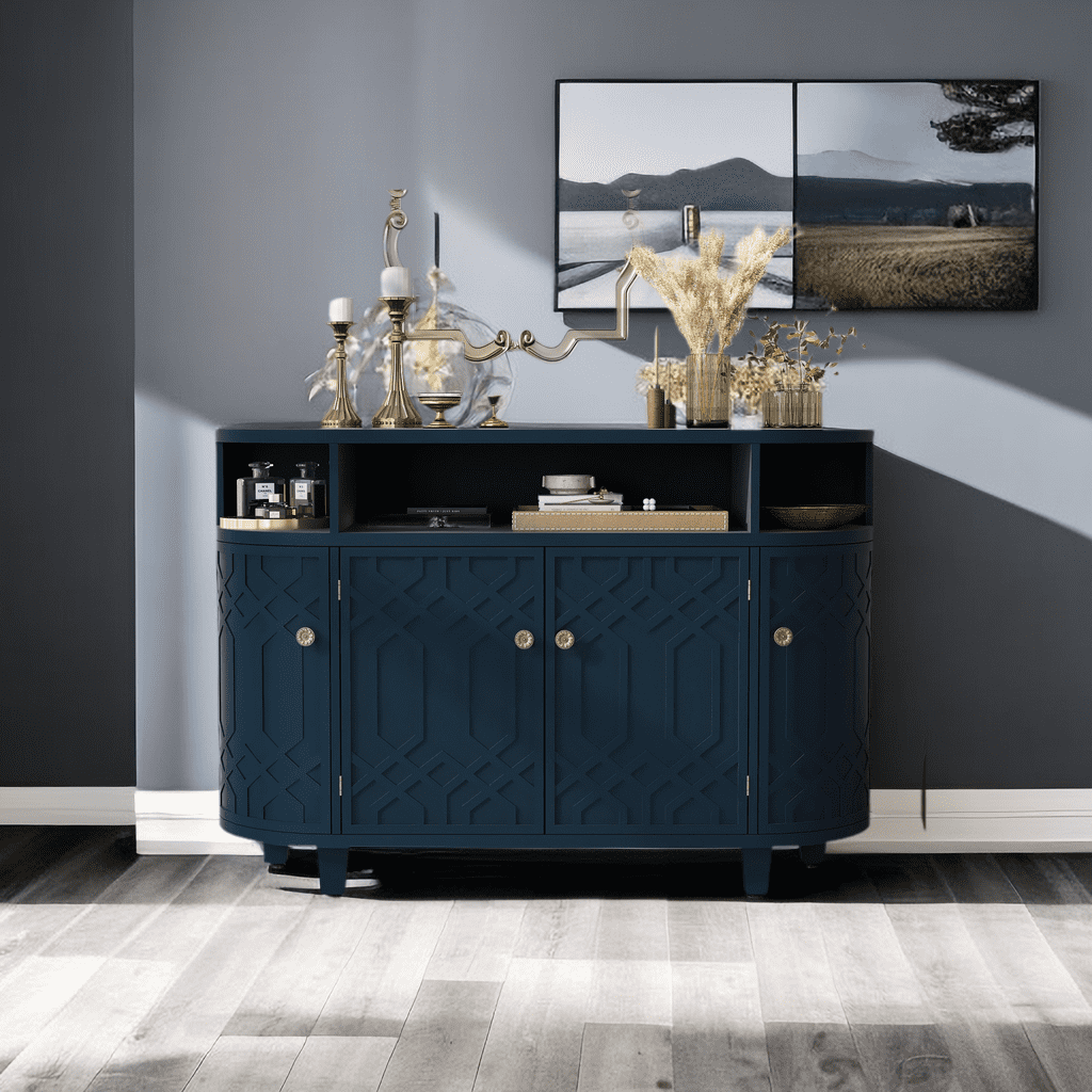 Luxury style Curved Design Storage Cabinet made of Fraxinus Mandschuric ...