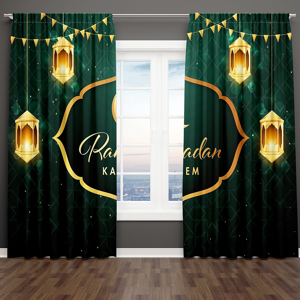 LuxuryRed Gold Window Curtains Binds for Kids Bedroom Living Room ...
