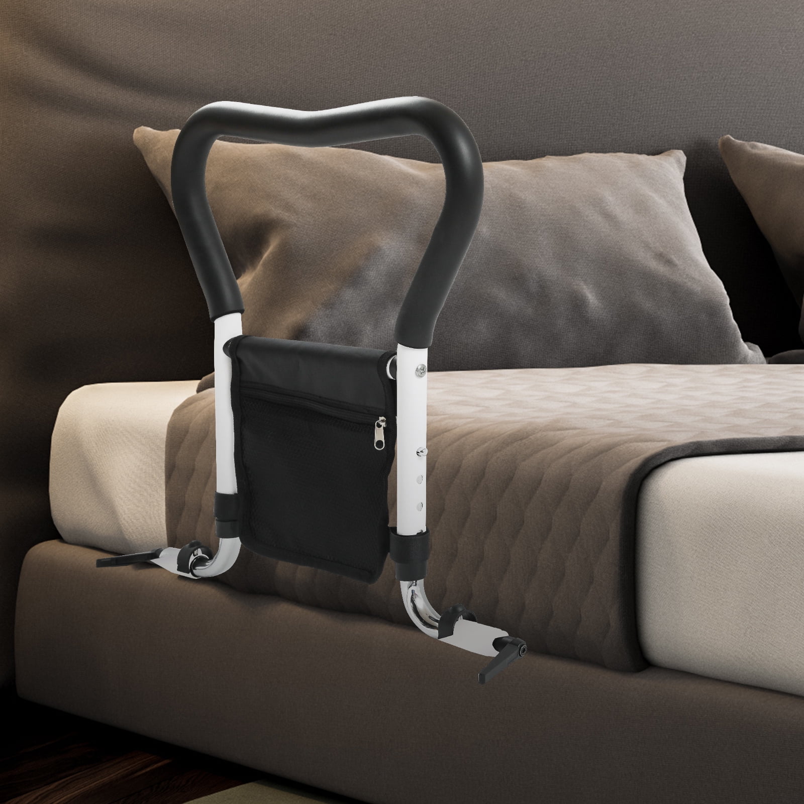 Luxvie Bed Rails for Elderly Adults Foldable Adjustable Bed Assist Rail ...