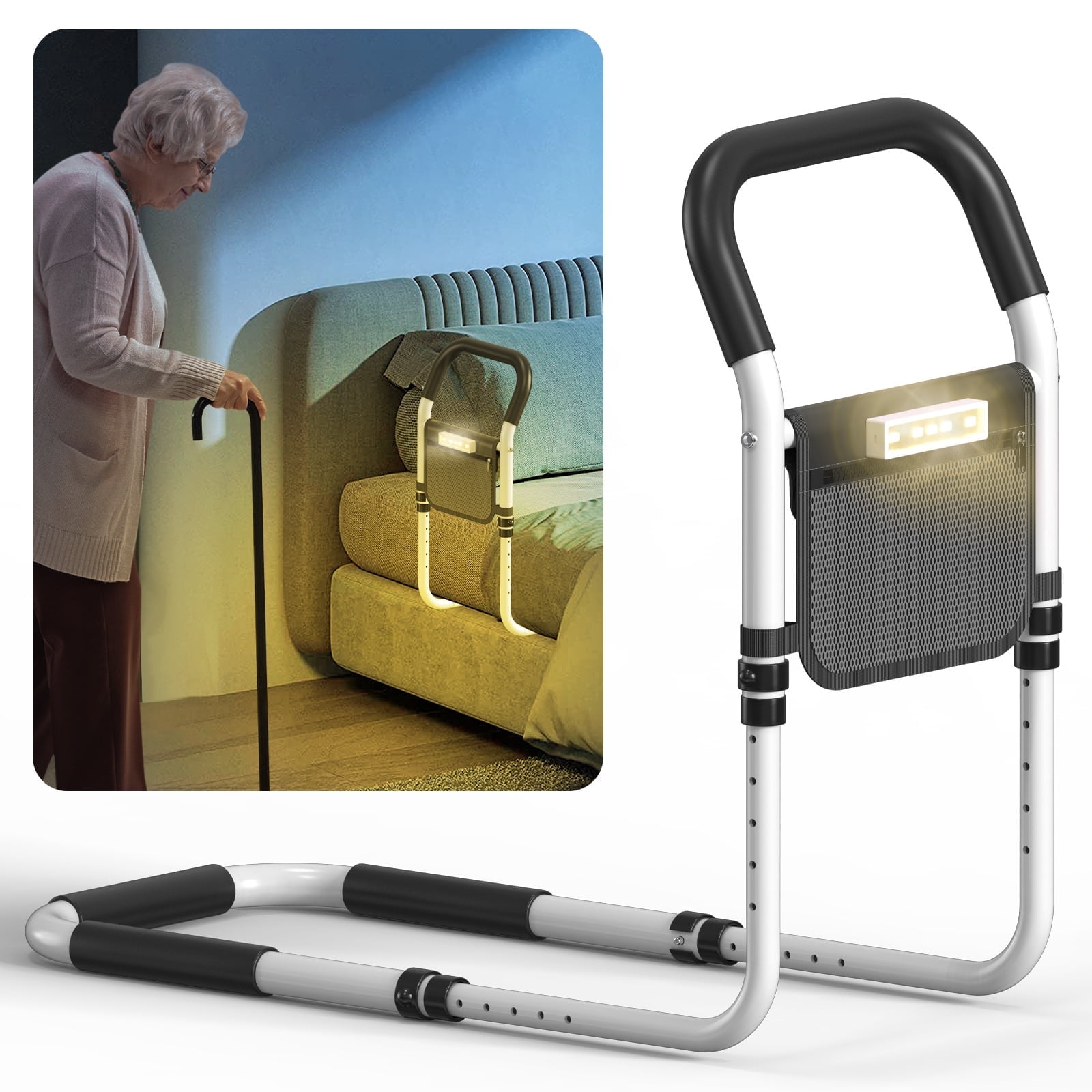 Luxvie Bed Rails for Elderly Adults Safety, Adjustable Bed Assist Rail ...