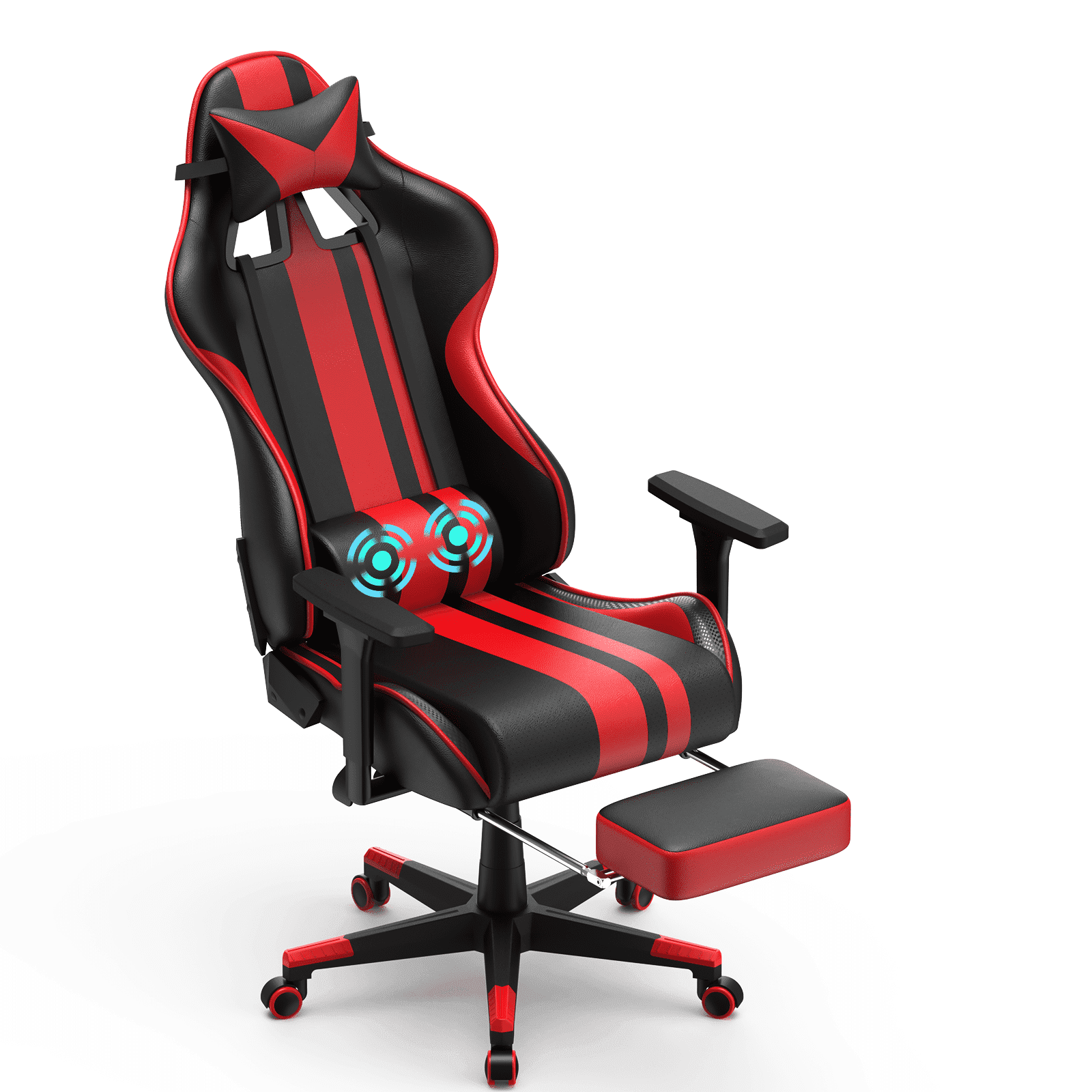 Luxvie Gaming Chair with Footrest High Back Computer Office Gamer Chair ...