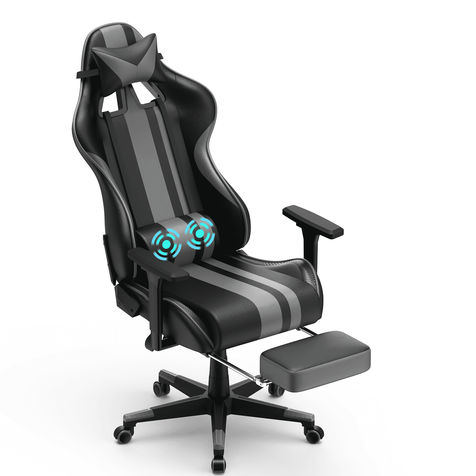 Luxvie Gaming Chair with Footrest High Back Computer Office Gamer Chair ...