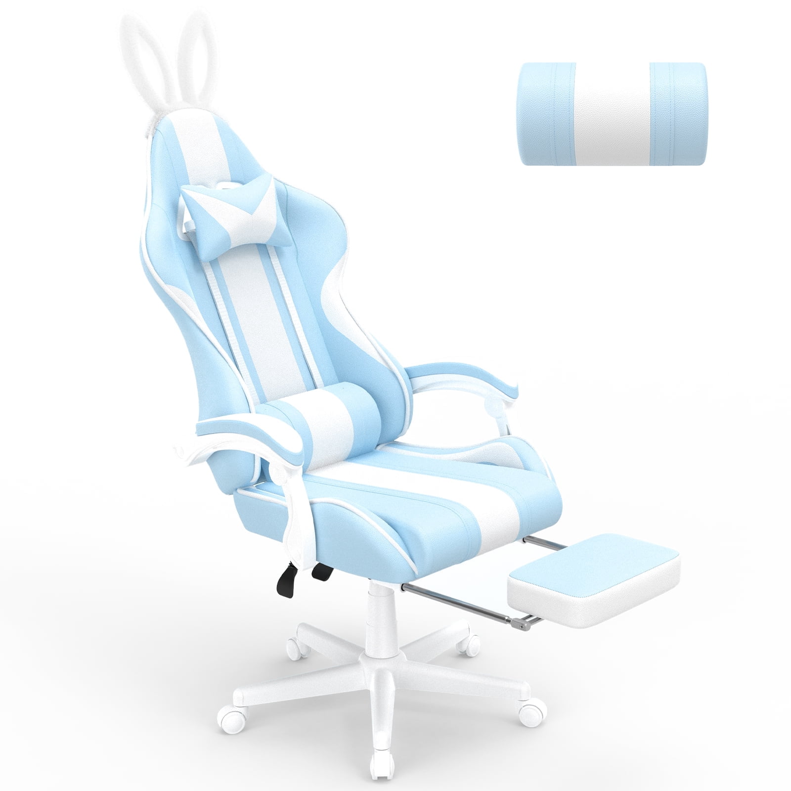 Luxvie Gaming Chair with Footrest High Back Ergonomic Office Gamer ...