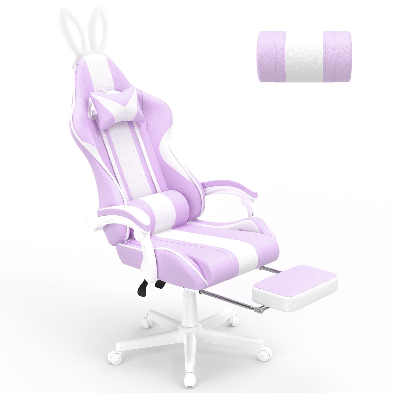 Luxvie Gaming Chair with Footrest High Back Ergonomic Office Gamer ...