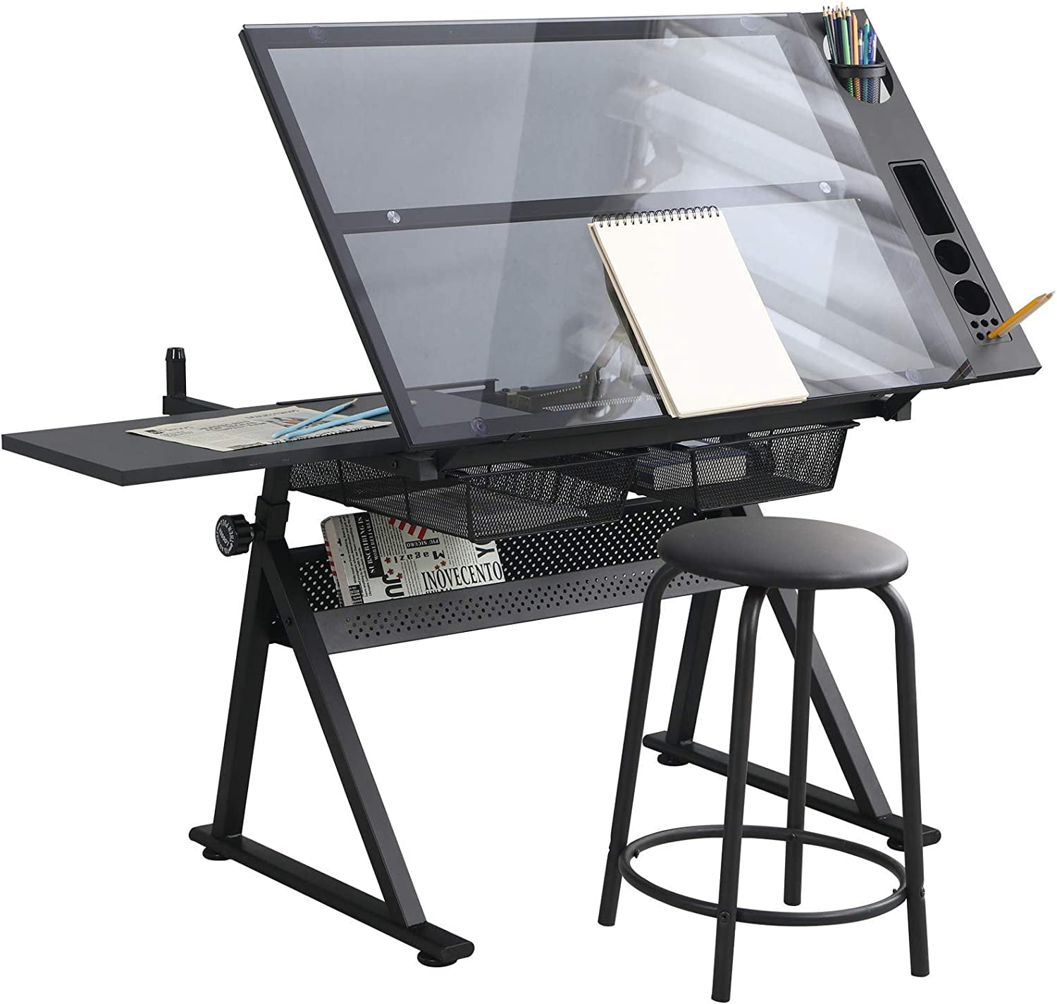 LuxyHoom Premium Drawing Draft Table - Height Adjustable Draft Drawing ...