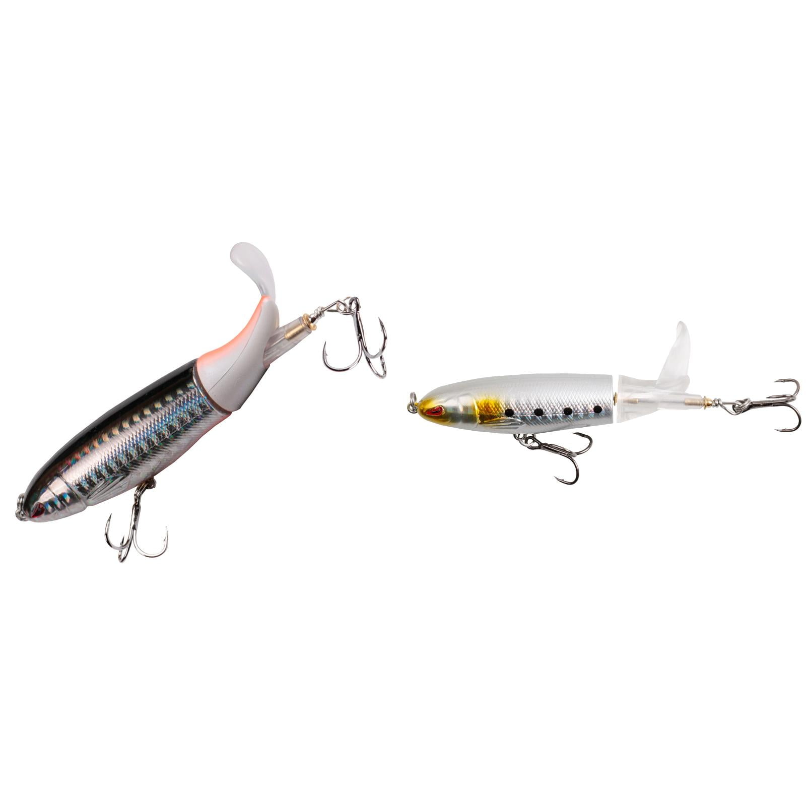 Luya Propeller Tractor Hard Floating Water Pencil Luya VIB Hook Pack ...