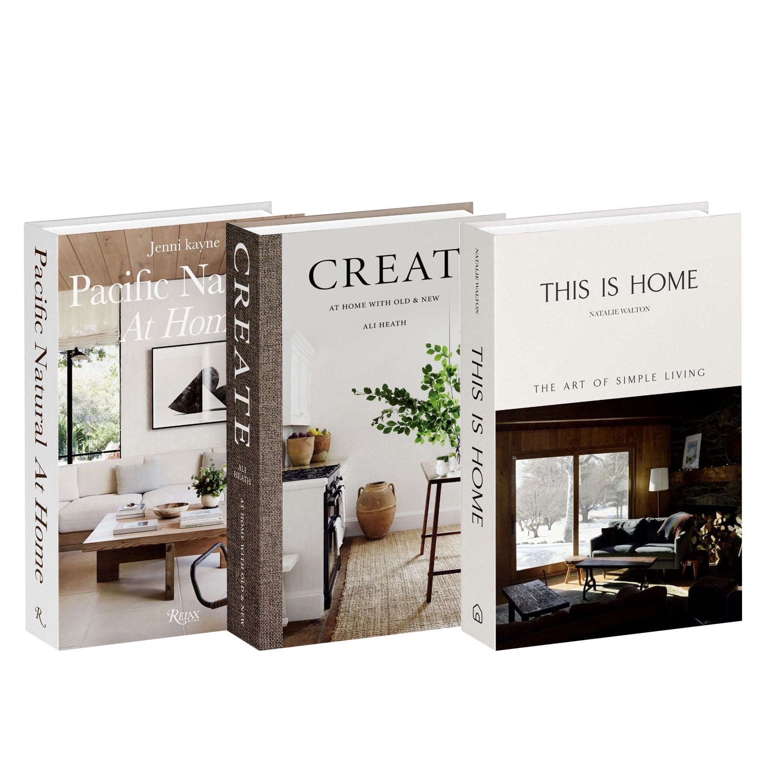 3 Pack Decorative Faux Books Set for Home Aesthetic - Luyseyha Fake ...