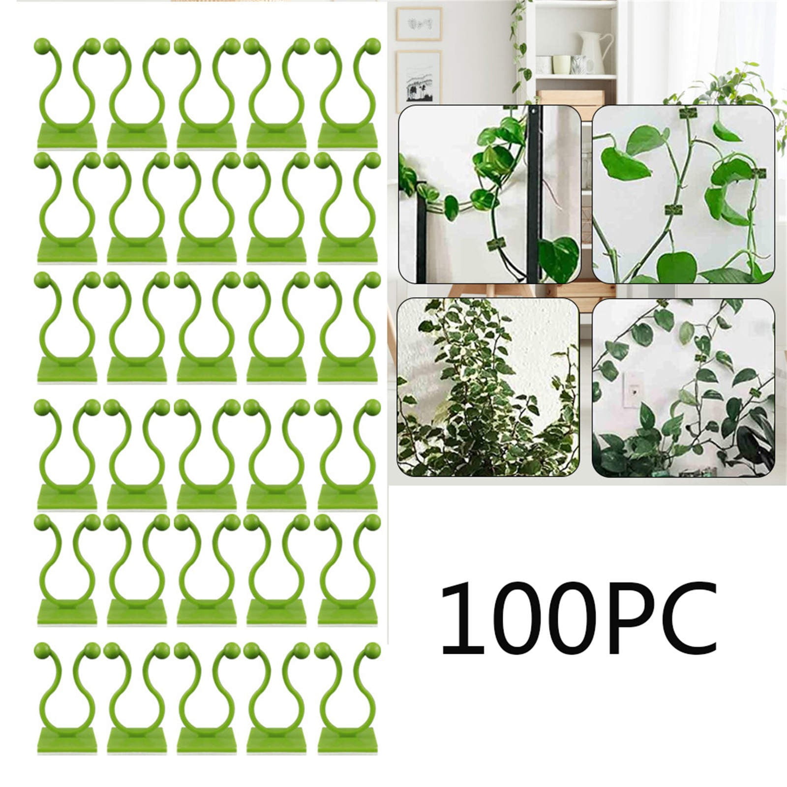 Luysn 100Pcs Plant Wall Clips for Climbing Plants,Self-Adhesive Vine ...