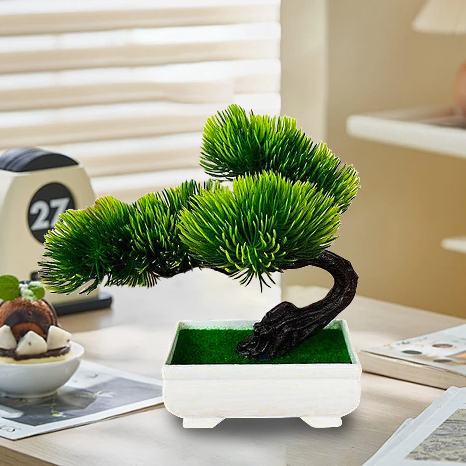 Luysn Artificial Bonsai Tree In Pot,Fish Tank Decor Artificial Plastic ...