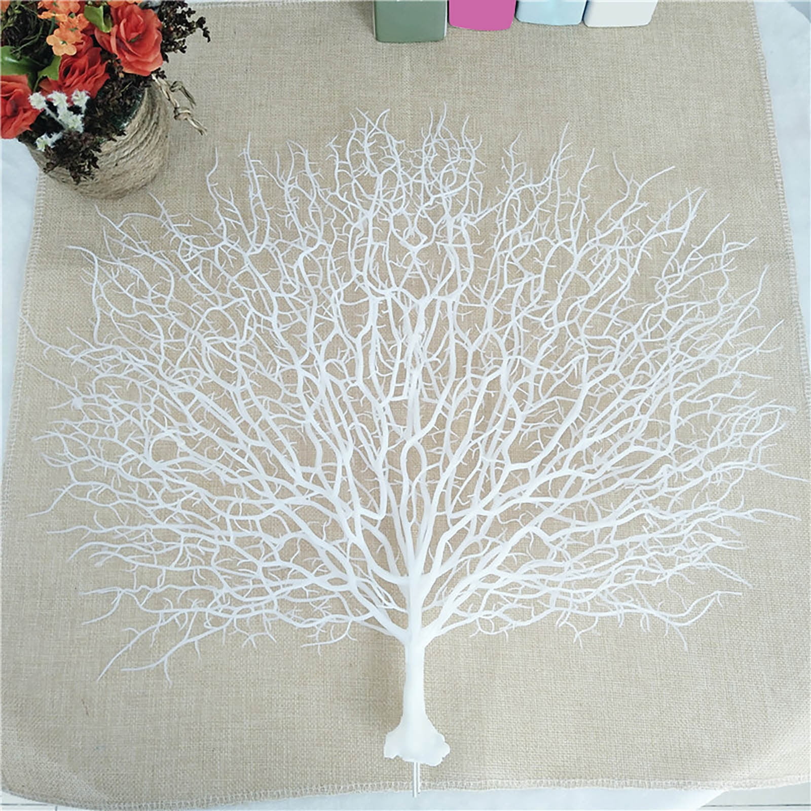 Luysn Artificial Tree Branch Peacock Coral Photography Props Christmas ...