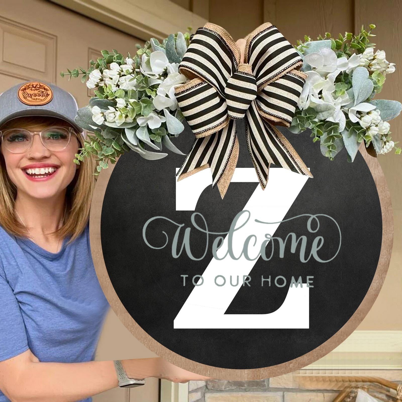 Luysn Circular Surname Letter House Number,Door Decoration,Letter ...