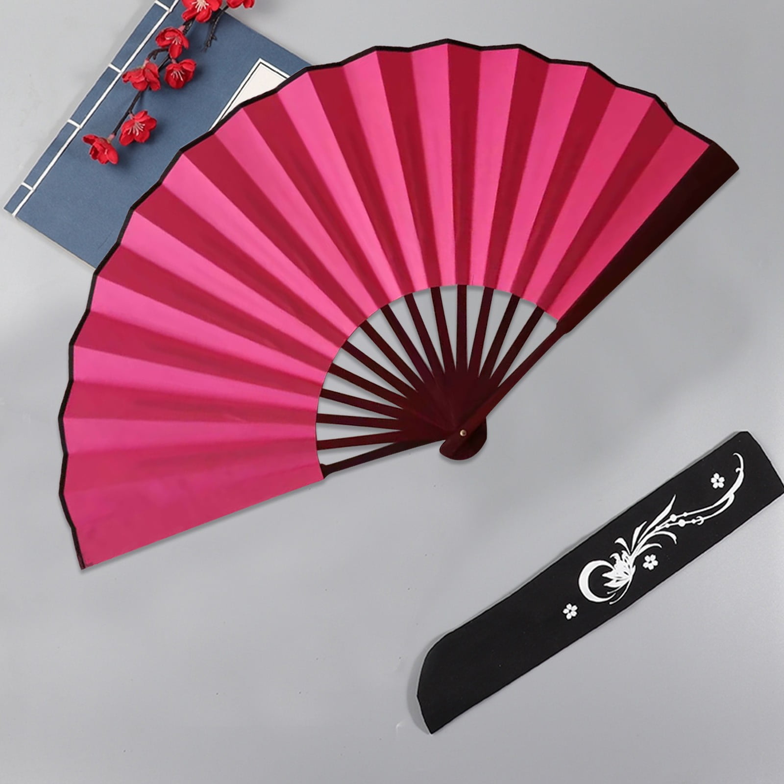 Luysn Folding Fans Handheld,Large Folding Hand Held Fan Sturdy,Nylon ...