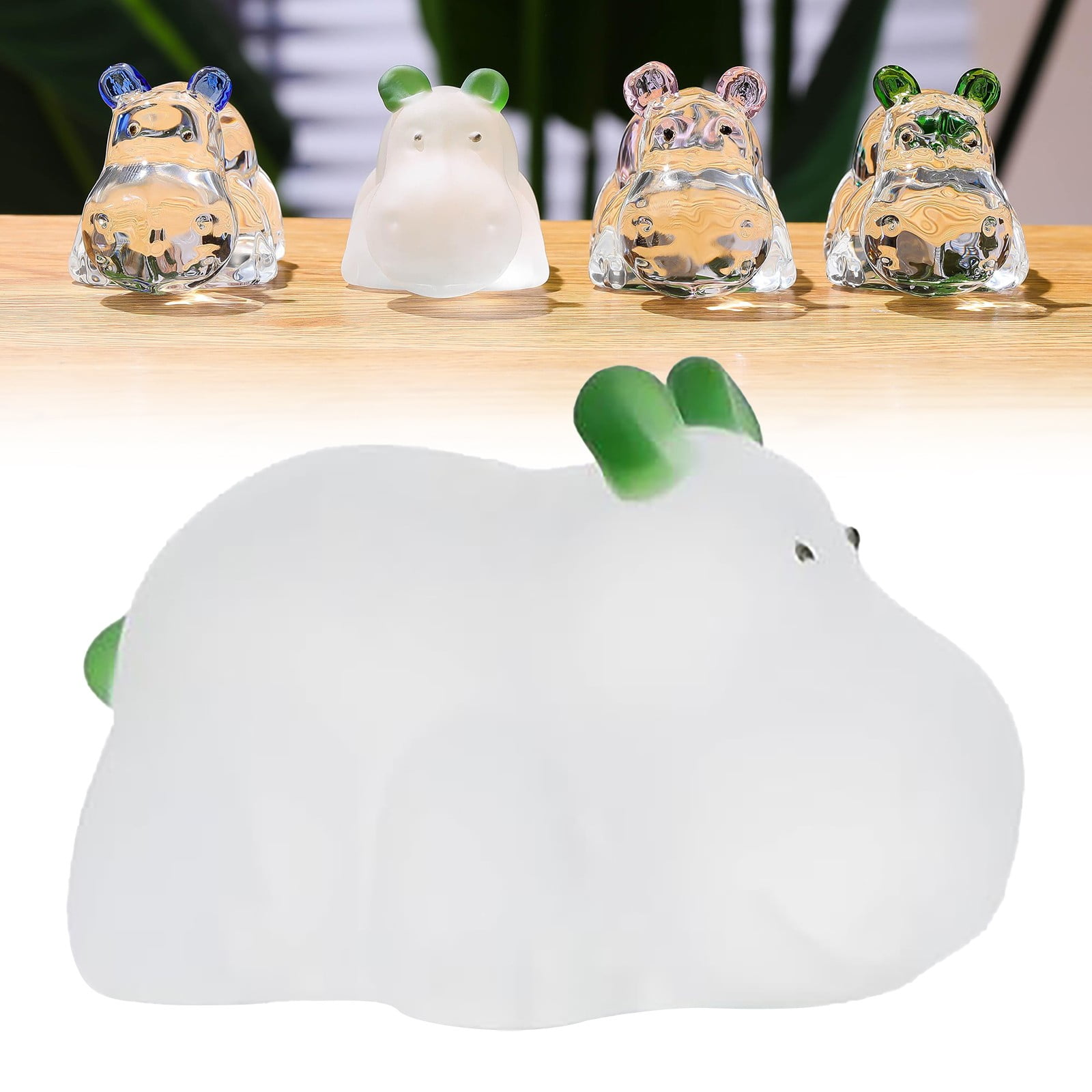Luysn Hippo Figurine Unique Indoor Decor Creative Gift for Animal ...