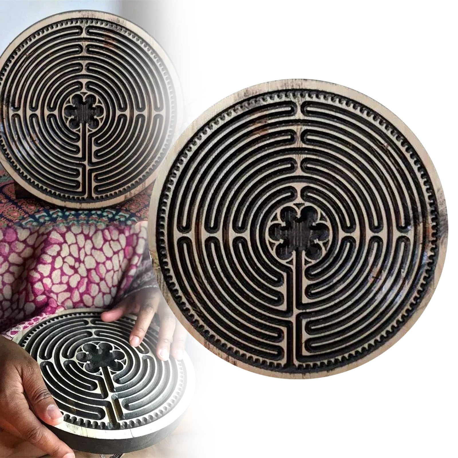 Luysn Meditation Finger Labyrinth Meditation Handcrafted Wood Finger ...