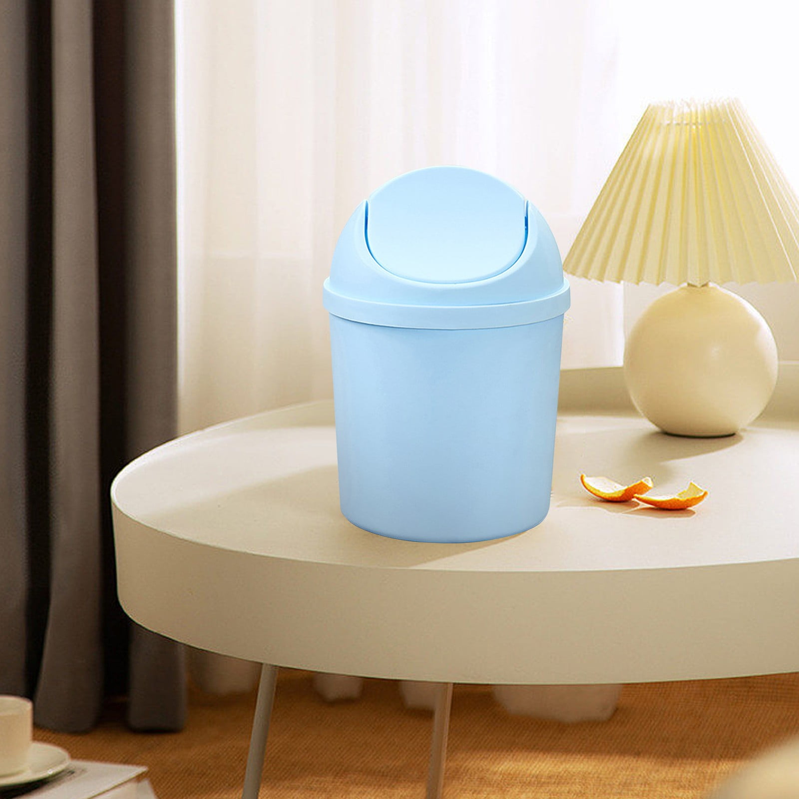 Luysn Mini Plastic Waste Garbage Can with Lid, Stylish Countertop Trash ...
