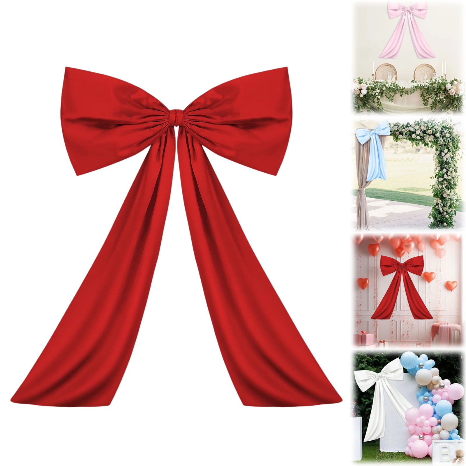 Luysn Oversized Bow Decorations, Large Party Bows for Wedding Backdrops ...