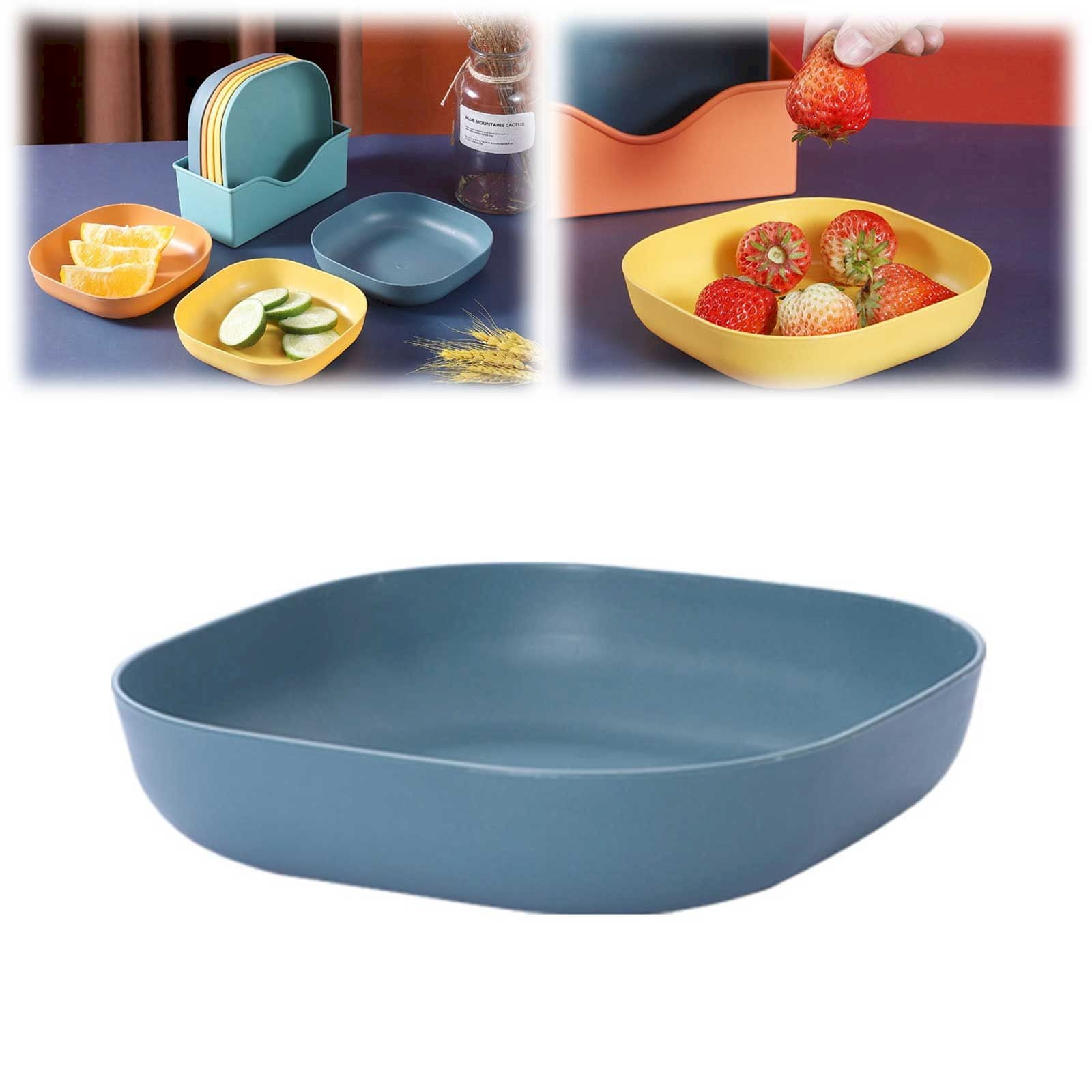 Luysn Square Plastic Bowls,Cat Food Bowl,Wide Shallow Cat Bowls for ...