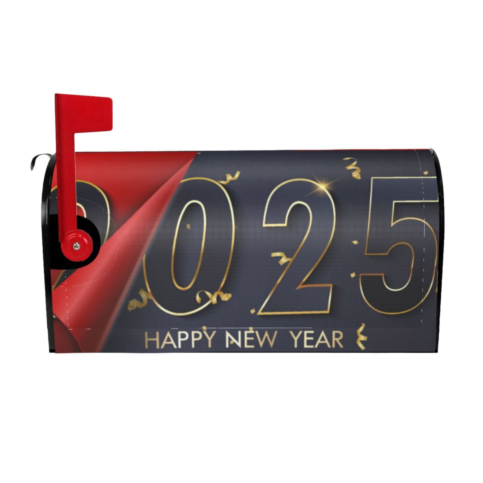Luyuia 2025 New Year 2 Print Magnetic Winter Mailbox Cover, Decorative ...